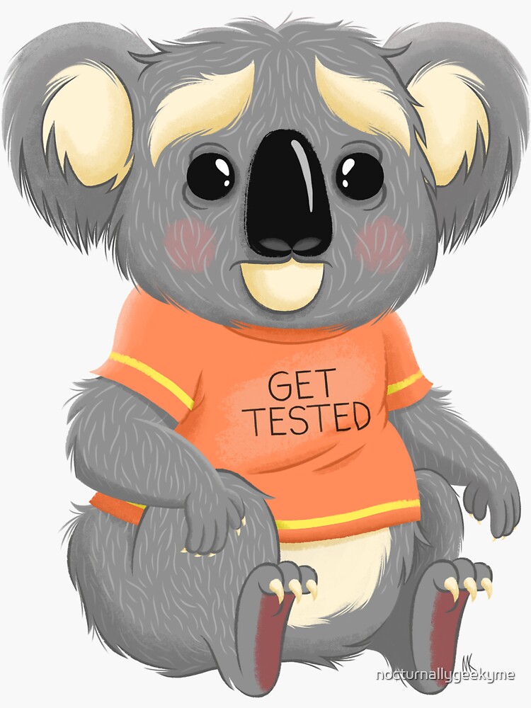 "Get Tested" Sticker for Sale by nocturnalgeek | Redbubble