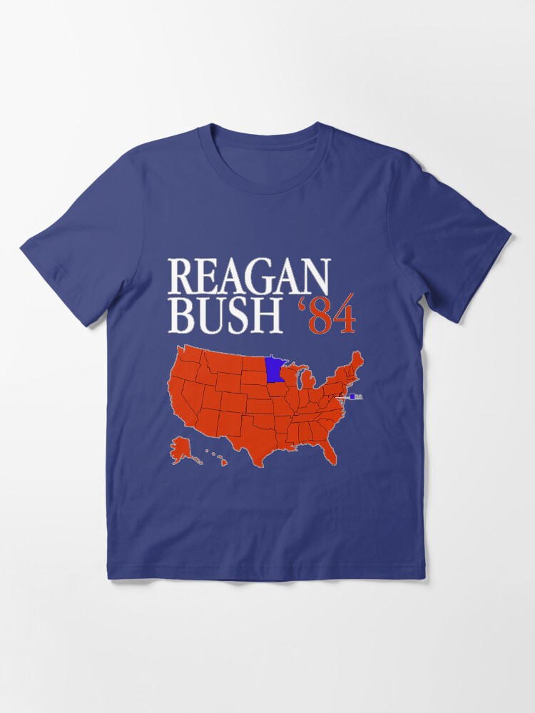"Reagan Bush '84 Retro Logo Red White Blue Election Map Ronald George ...