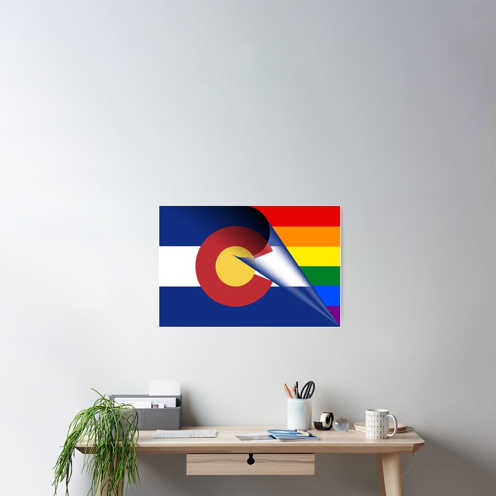 "Colorado Flag LGBTQ Pride Rainbow" Poster by bigbadbear | Redbubble