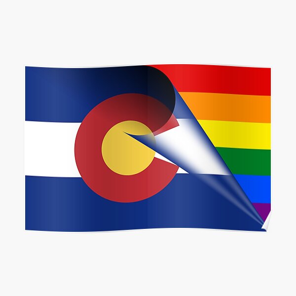 "Colorado Flag LGBTQ Pride Rainbow" Poster by bigbadbear | Redbubble
