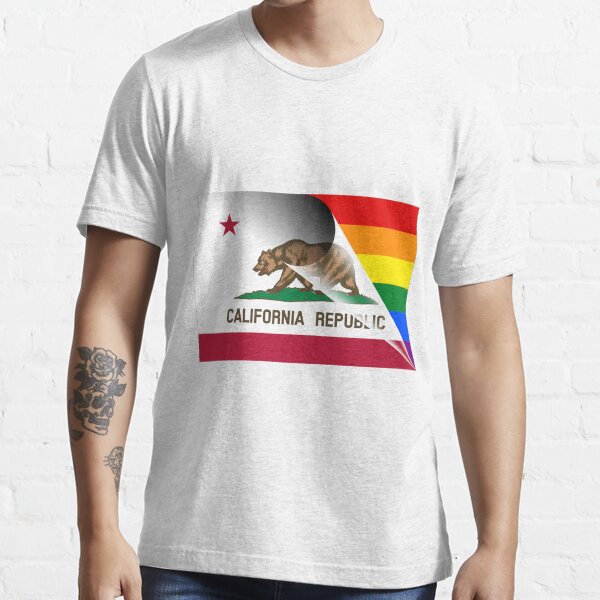 California Flag Lgbtq Pride Rainbow T Shirt By Bigbadbear Redbubble