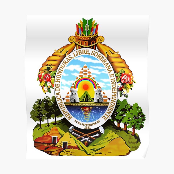 "Coat of arms of Honduras" Poster for Sale by YaelleDark | Redbubble