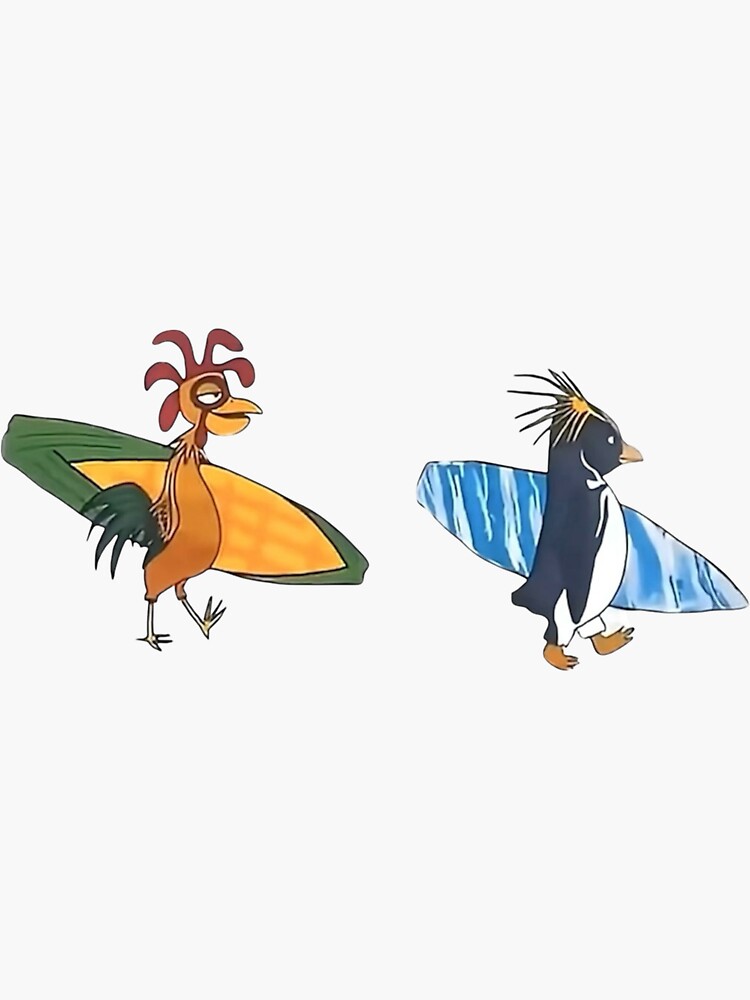 "Surfs up chicken Joe and cody" Sticker for Sale by Briellehanson ...