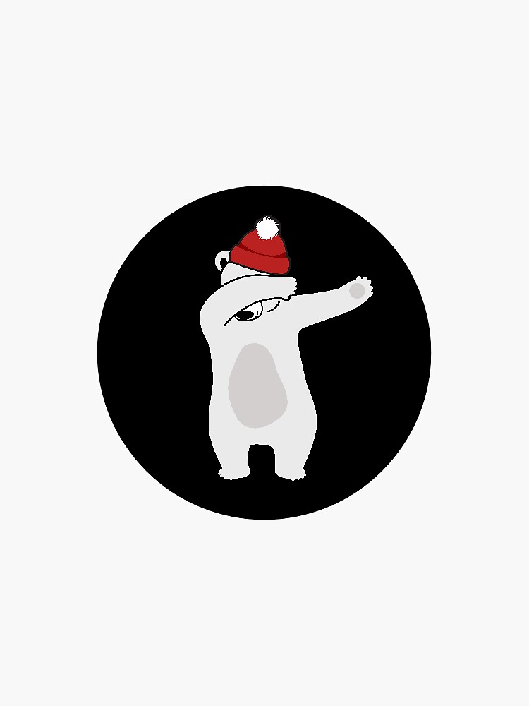 "Dabbing Polar Bear " Sticker for Sale by blueavocado | Redbubble
