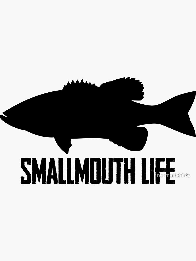 "Fishing Smallmouth Bass Smallmouth Life Silhouette" Sticker for Sale ...