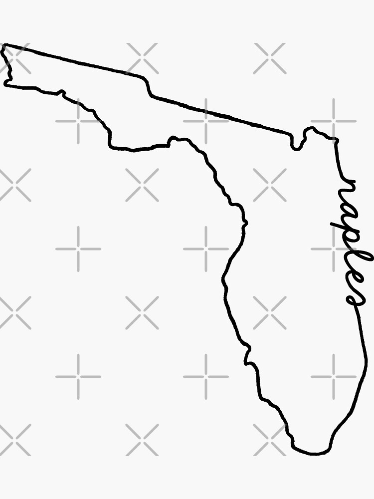 "Naples Florida Outline" Sticker for Sale by jamiemaher15 | Redbubble