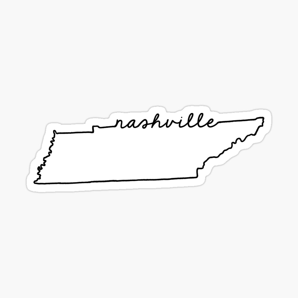 Nashville Tennessee Outline City Nashville, State Of Tennessee. Line