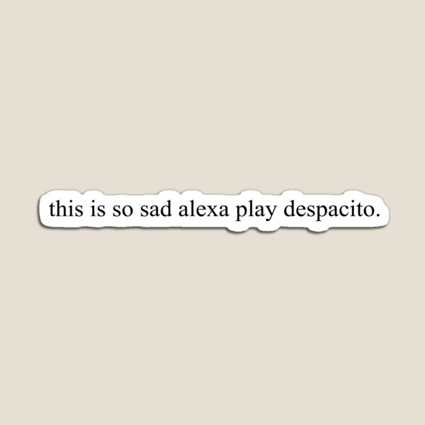 This Is So Sad Alexa Play Despacito Magnets | Redbubble
