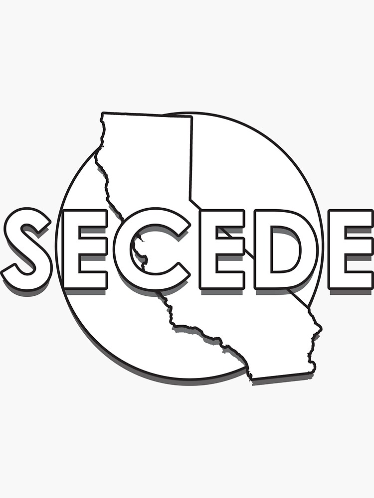 "CAn we SECEDE (Black & White)" Sticker by wampa-stompa | Redbubble