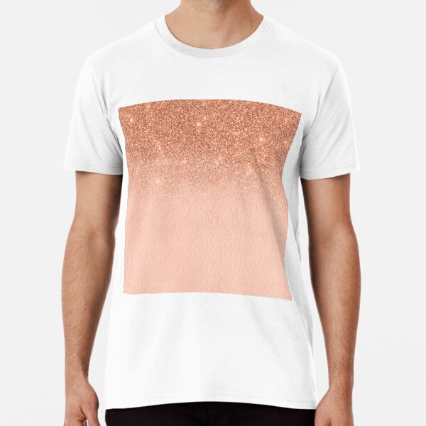 "Pink Rose Gold Waterfall Glitter Ombre Fading Print" T-shirt for Sale ...