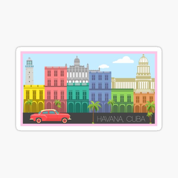 "Havana, Cuba Landmark Sticker" Sticker for Sale by jlucey | Redbubble