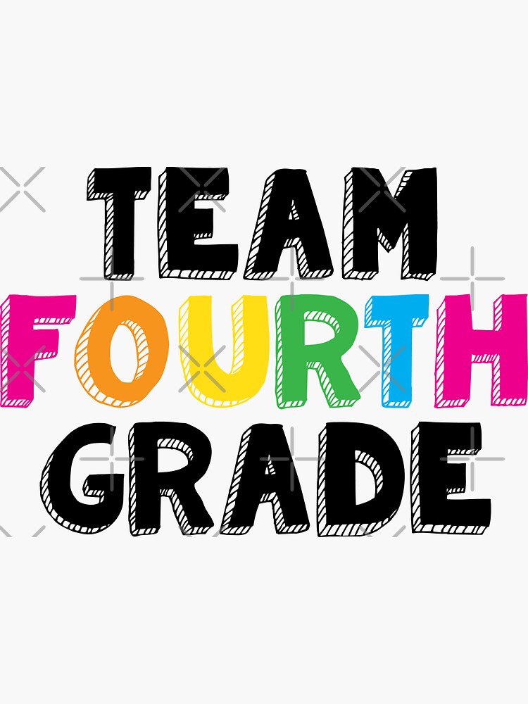 "Team Fourth Grade" Sticker for Sale by teesaurus | Redbubble