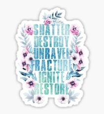 Shatter Me Stickers | Redbubble