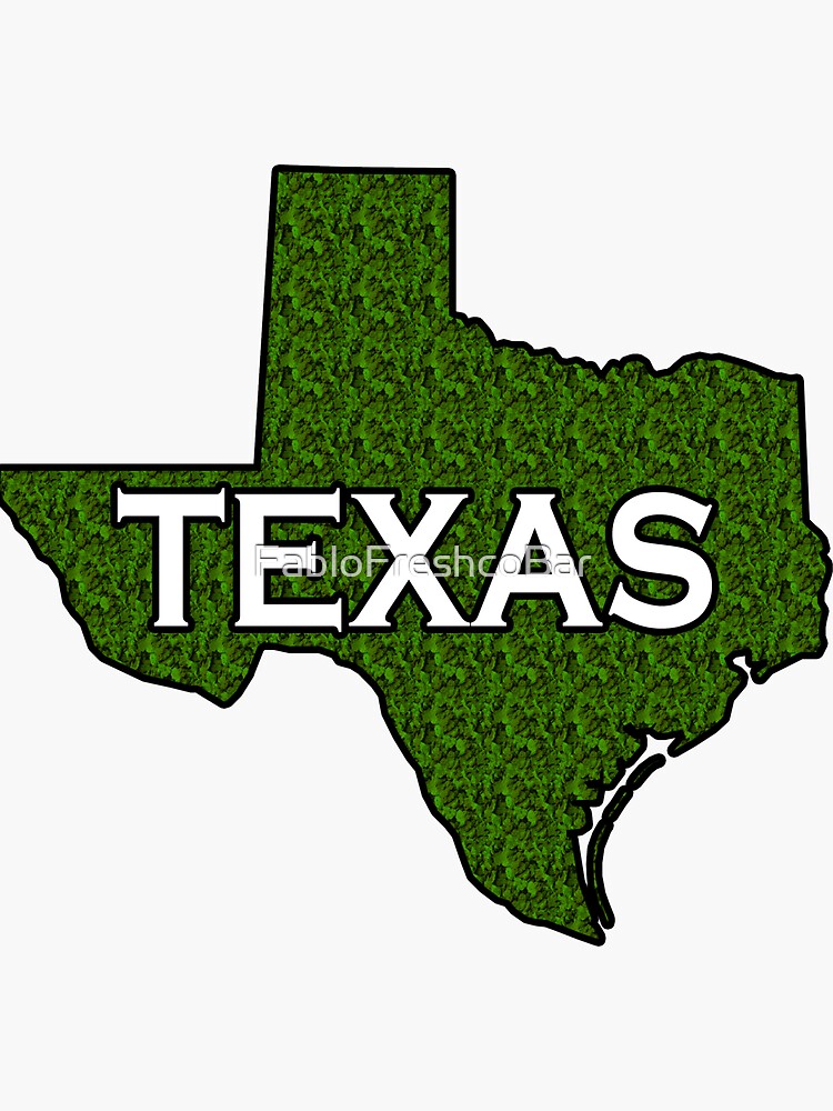 "Texas on the Map" Sticker for Sale by FabloFreshcoBar | Redbubble