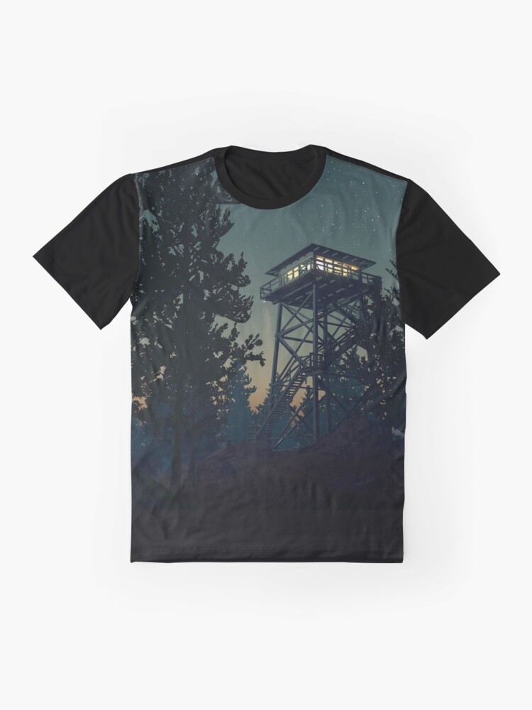 "Firewatch Nighttime Art Design - 4k" Graphic T-Shirt for Sale by ...
