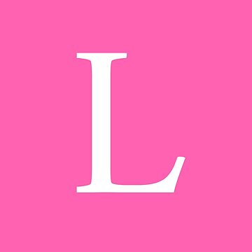 "Letter L Pink Monogram" Art Board Print for Sale by lisamac123 | Redbubble