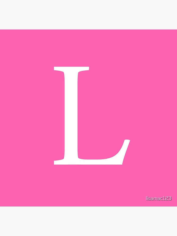 "Letter L Pink Monogram" Art Board Print for Sale by lisamac123 | Redbubble