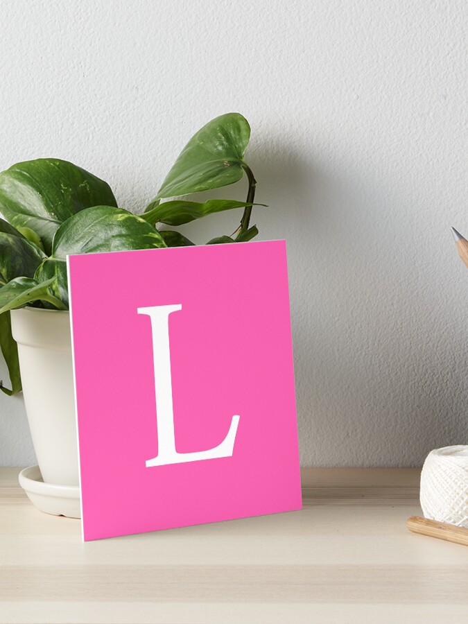 "Letter L Pink Monogram" Art Board Print for Sale by lisamac123 | Redbubble