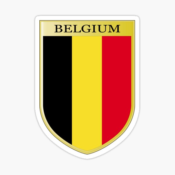 "BELGIUM EMBLEM (BELGIAN FLAG)" Sticker for Sale by JoeBruno | Redbubble