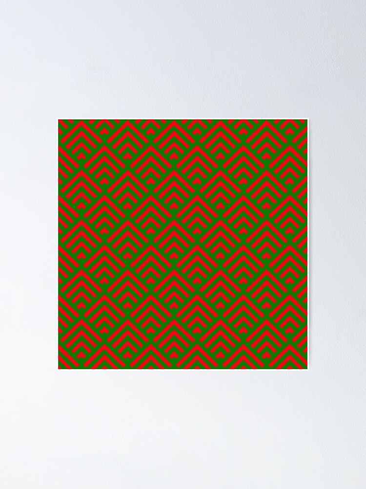 "Red and Green Design Pattern" Poster for Sale by HIGraphicDesign ...