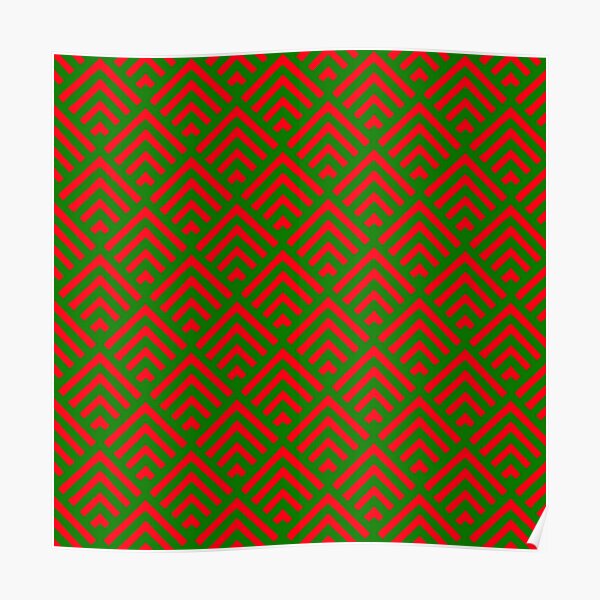 "Red and Green Design Pattern" Poster for Sale by HIGraphicDesign ...