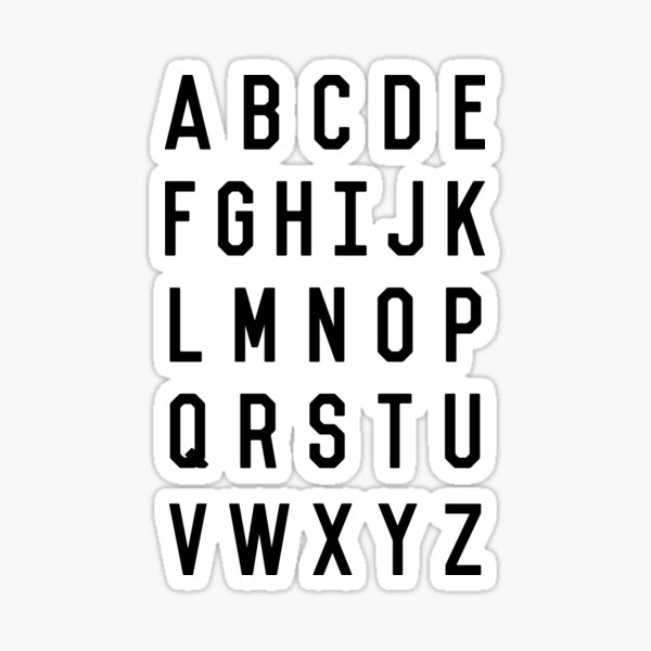 "Alphabet Black and White Typography Design Poster with Minimalist ...