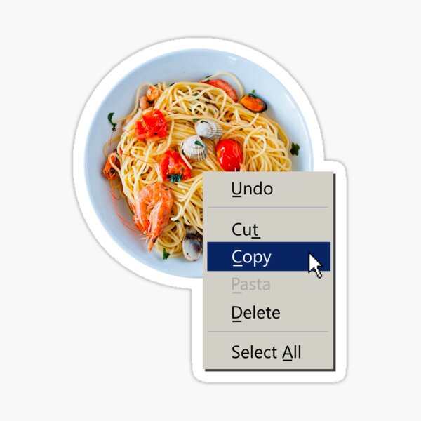 "Copypasta - copy pasta - Meme geek funny saying tshirt" Sticker for ...