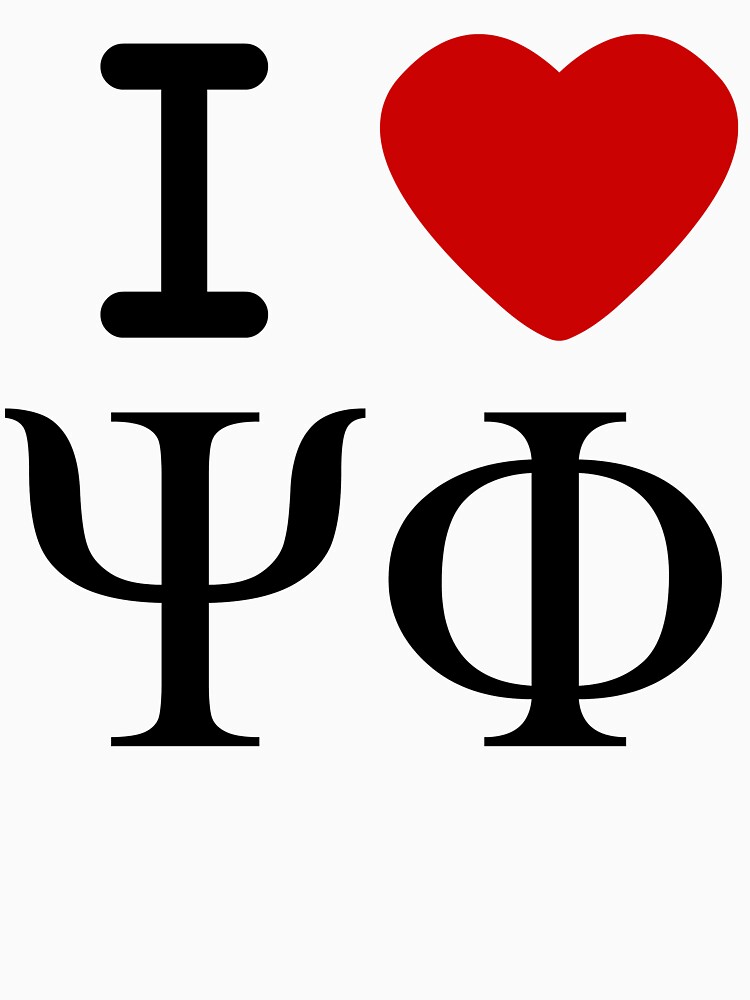 "I heart Psi Phi" T-shirt for Sale by oliver9523 | Redbubble | geek t ...