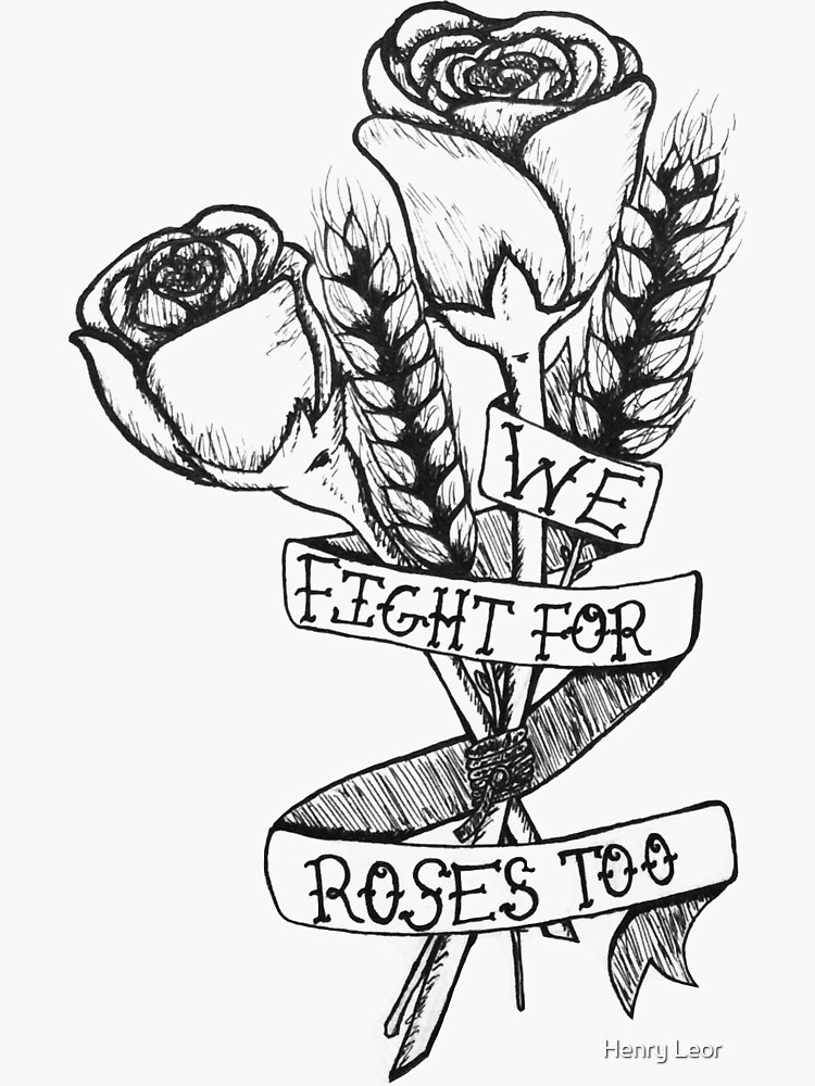 "Bread and Roses (black & white)" Sticker for Sale by RebelWithACause ...