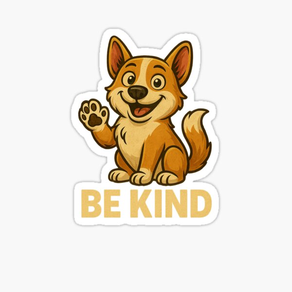 "Be Kind Dog" Sticker for Sale by CERBERS | Redbubble