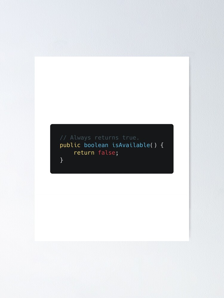 Funny Programming Puns Always Returns True Poster By Hellkni9ht Redbubble