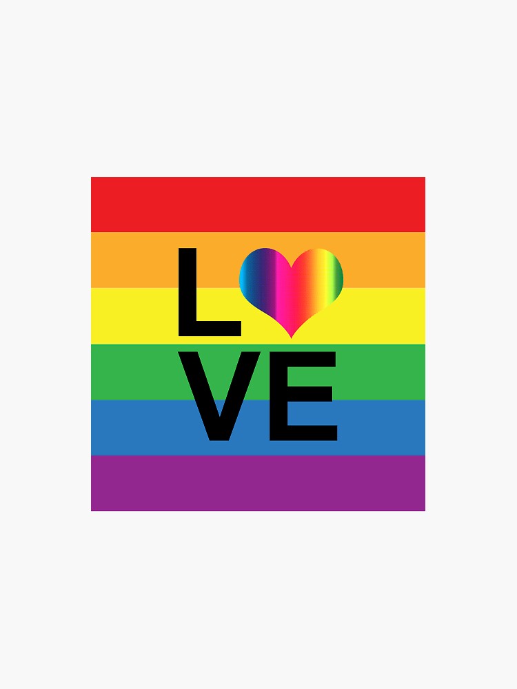 "Gay Pride LOVE Sticker LGBT+ Rainbow Colors" Sticker by sparkpress ...