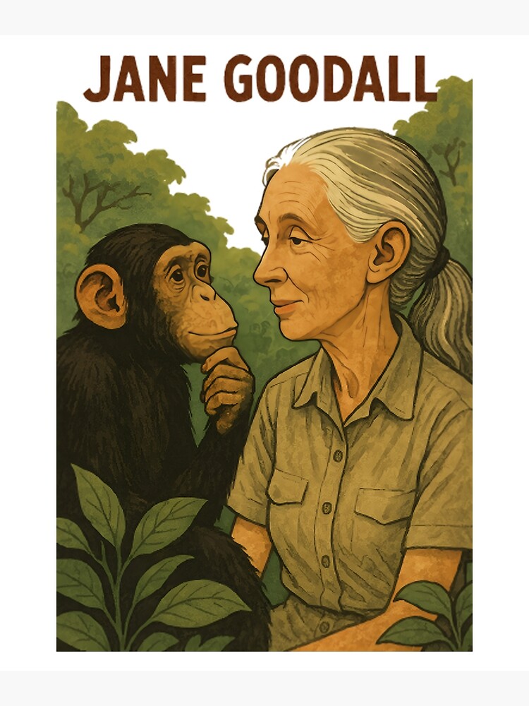 Poster for Sale mit "Jane Goodall" von MythicMosaics | Redbubble