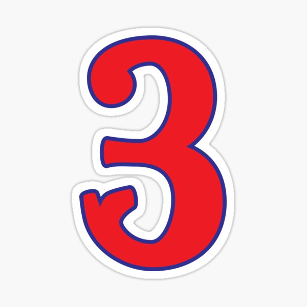 "Number 3" Sticker for Sale by AhuvaR | Redbubble