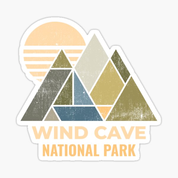 "Wind Cave South Dakota Distressed" Sticker for Sale by NationalParksCo ...