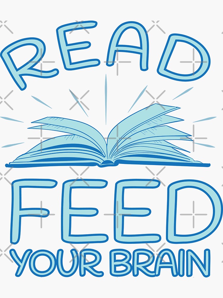 "Read Feed Your Brain" Sticker for Sale by dmanalili | Redbubble