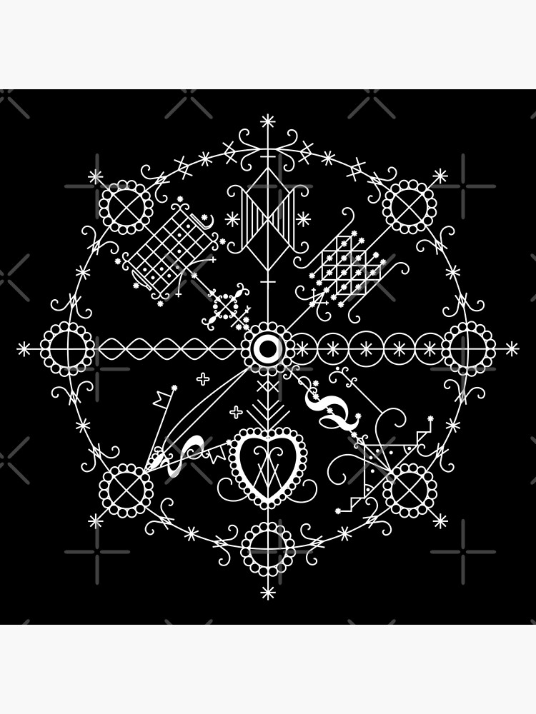 "Milokan vèvè Nwa (white)" Canvas Print for Sale by milokan | Redbubble