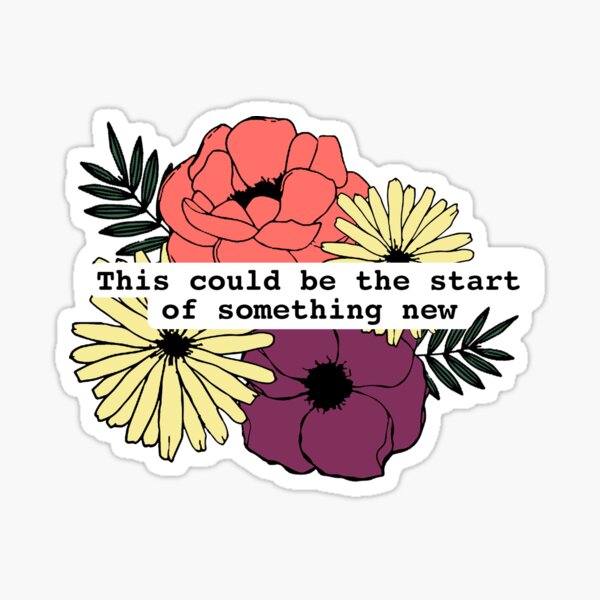 "New Start Flowers" Sticker for Sale by ksundance | Redbubble