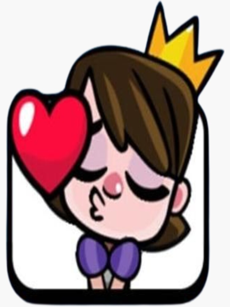 "Princess Kiss Emote Clash Royale" Sticker for Sale by LeSolder | Redbubble
