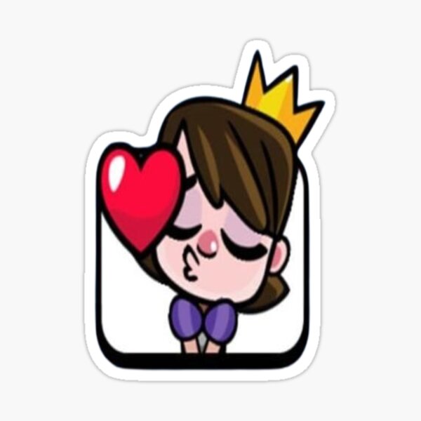 "Princess Kiss Emote Clash Royale" Sticker for Sale by LeSolder | Redbubble