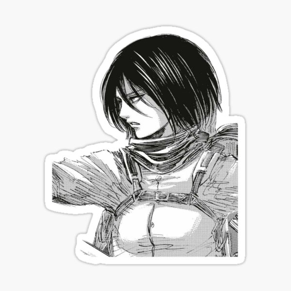 "mikasa" Sticker for Sale by ghoulishcrow | Redbubble