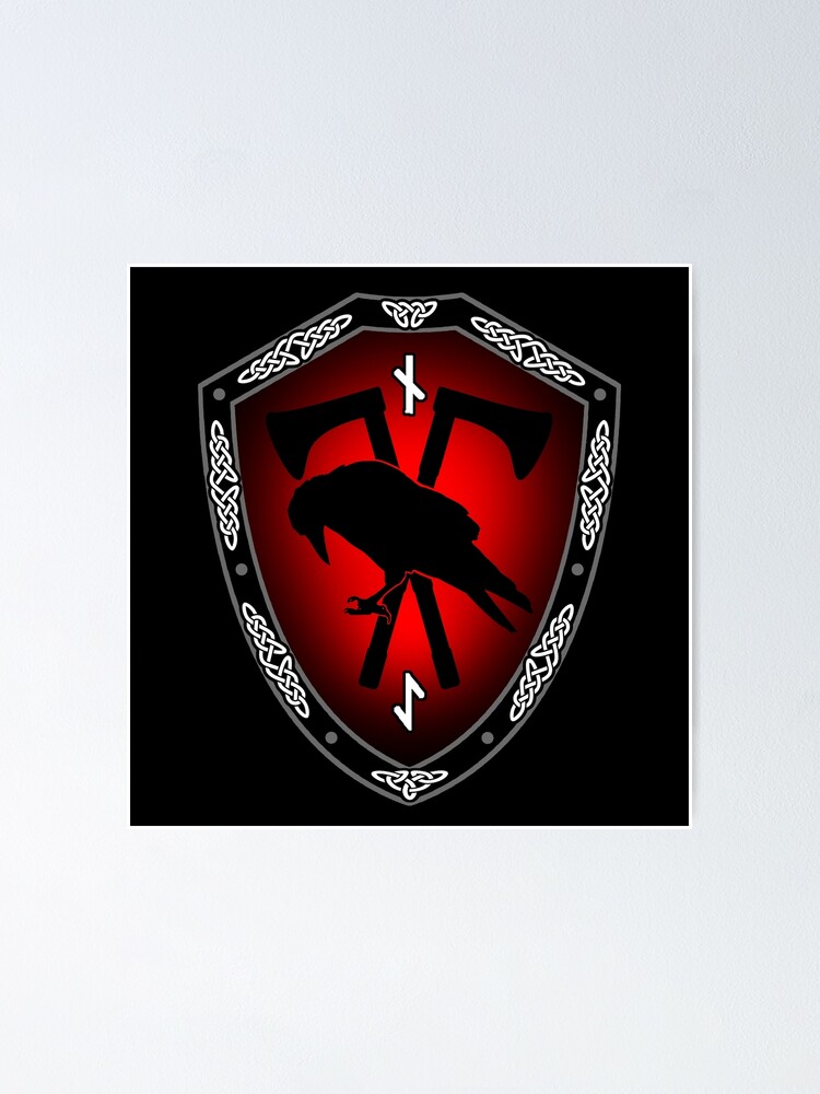 "VIKING SHIELD 14 Raven with (NAUTHIZ – Self-Reliance, Endurance ...