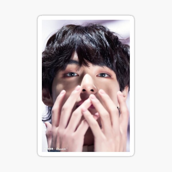 "TAEHYUNG V BTS FAKE LOVE" Sticker for Sale by kikimini | Redbubble