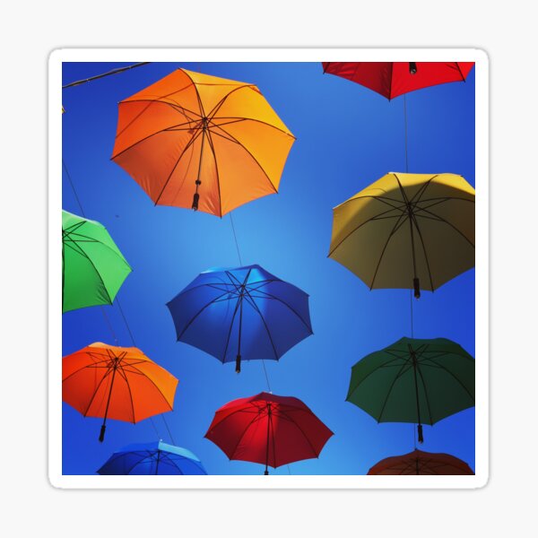 "Sunny umbrellas" Sticker by Jonesyinc | Redbubble