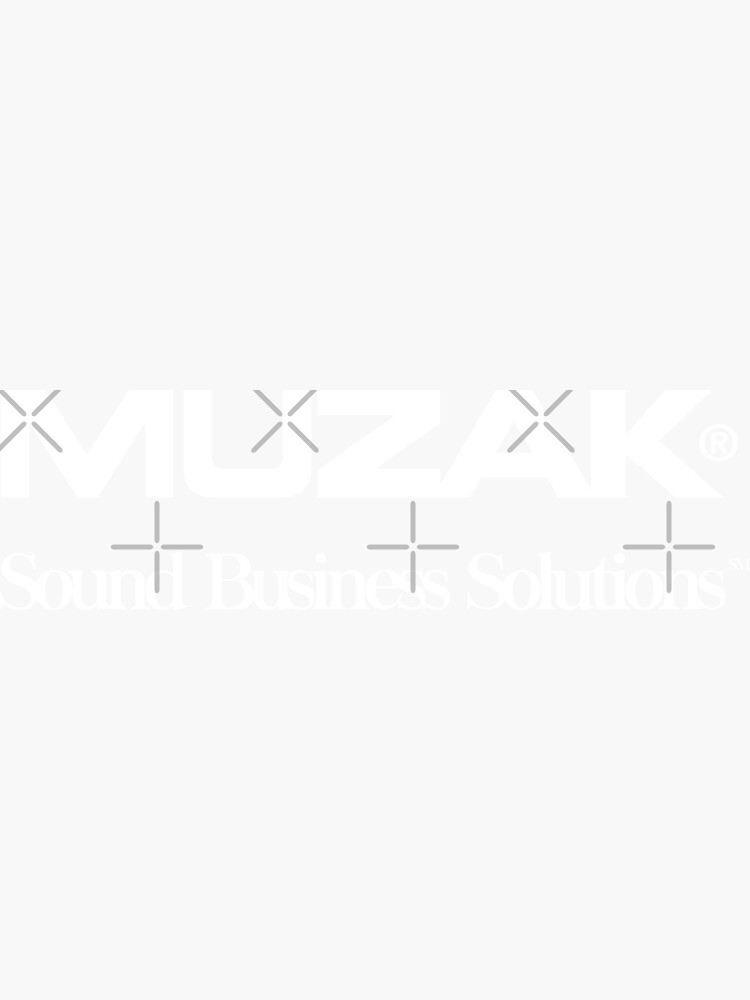 "MUZAK" Sticker by ThrowbackMotors | Redbubble
