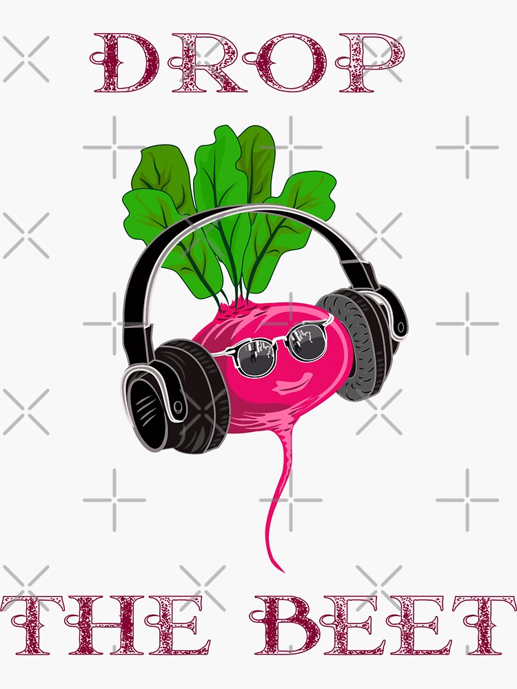 "Drop the Beat Pun Graphic design" Sticker by Wisepublisher | Redbubble