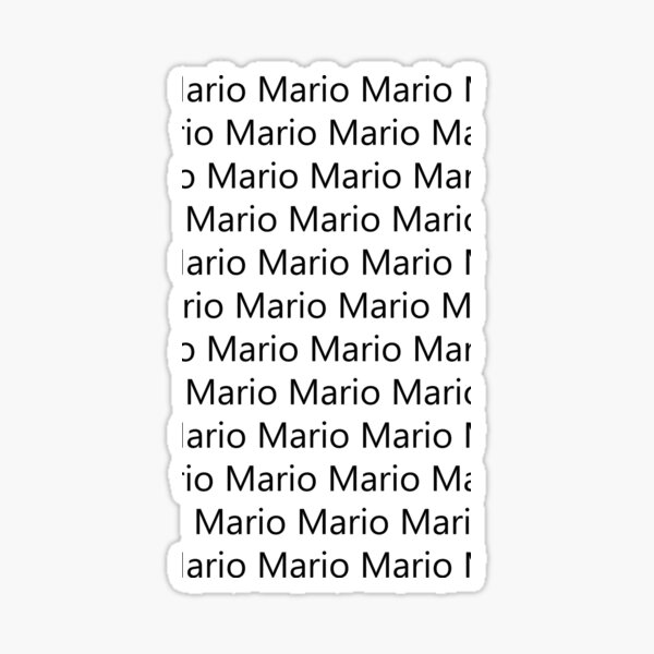 "Mario" Sticker for Sale by Shalomjoy | Redbubble