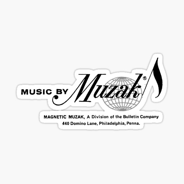 "MUZAK" Sticker for Sale by ThrowbackMotors | Redbubble