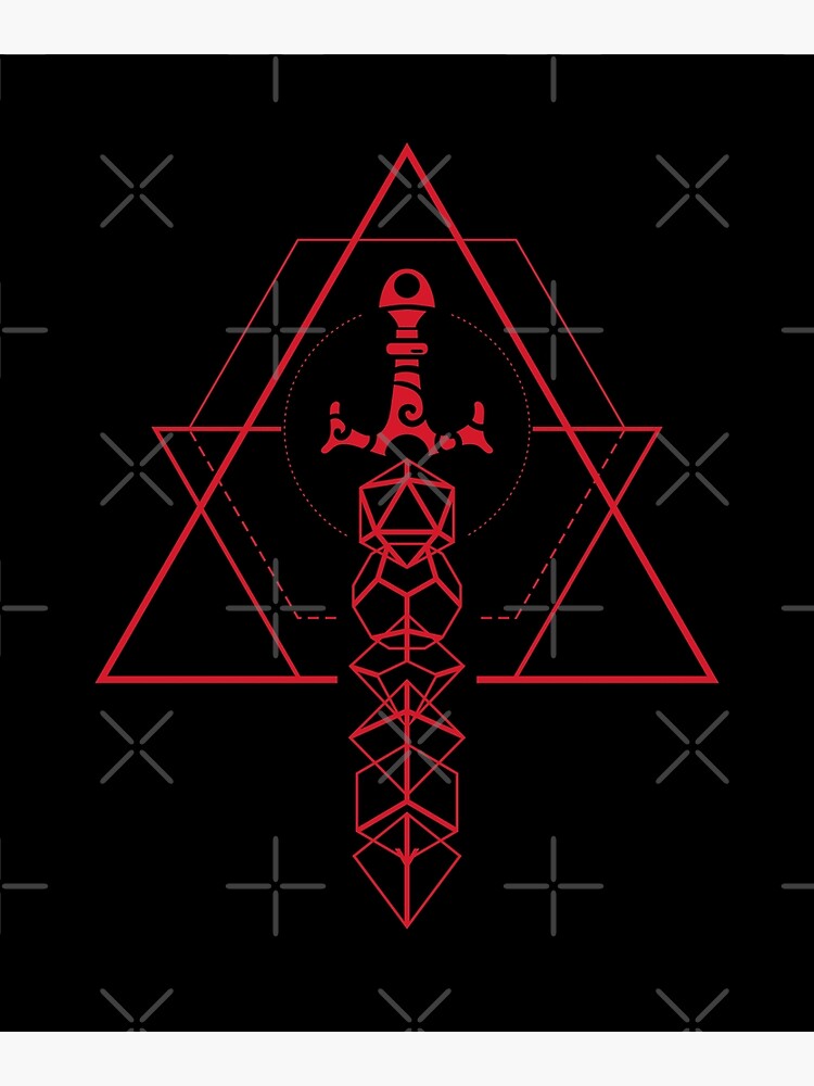 "Polyhedral Dice Sword Set Geometric Symbols" Canvas Print for Sale by ...