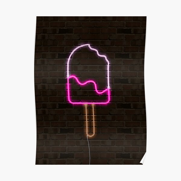 "Neon Ice Lolly" Poster for Sale by abirose30 | Redbubble